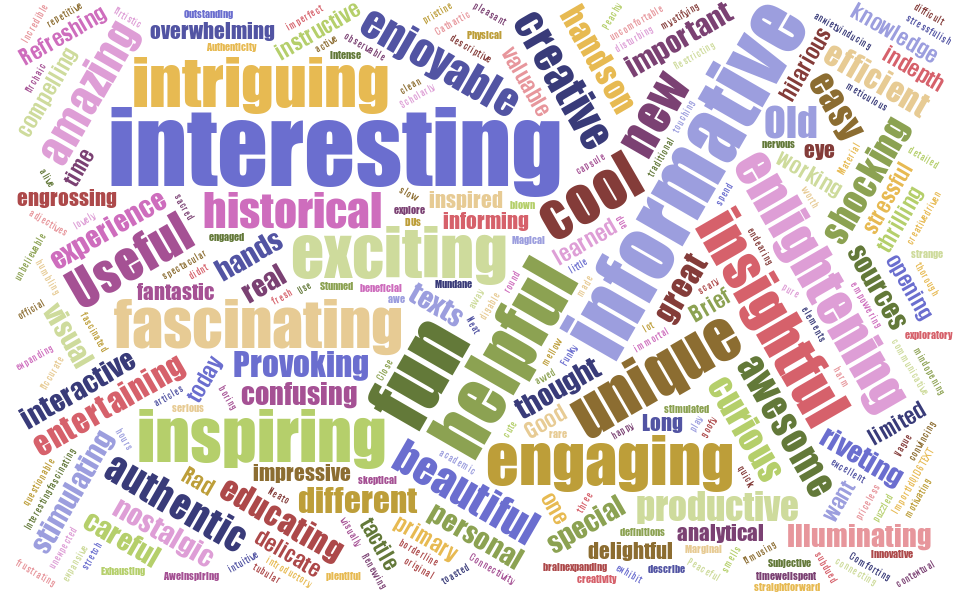 Assessment Word Cloud – Comfort with Discomfort – Katherine Crowe